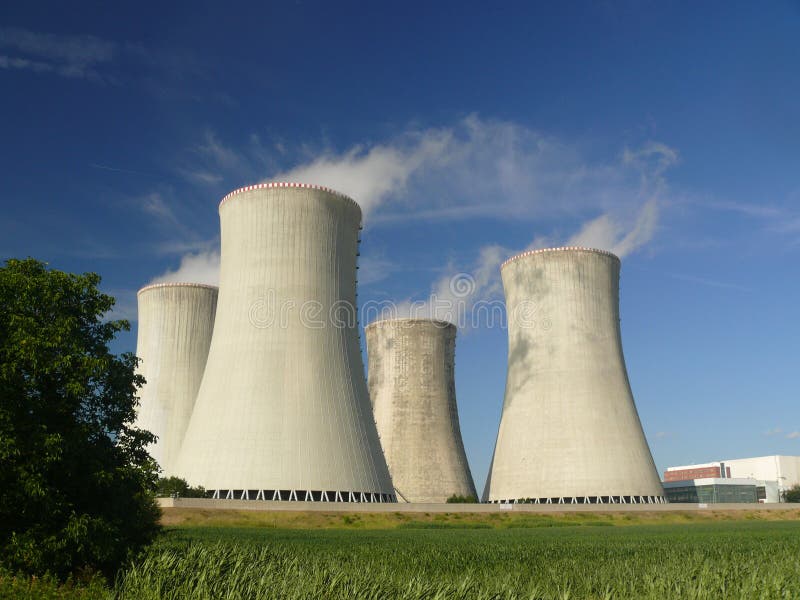 Nuclear power station stock image. Image of nuclear, clouds - 20412225