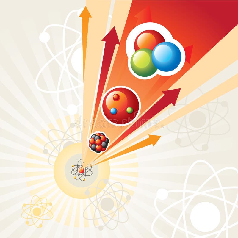 Nuclear chain reaction stock vector. Illustration of nuclear - 18968782