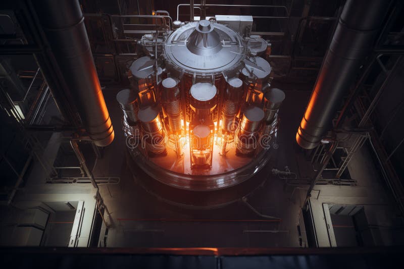 Nuclear Reactor Bathed in Diffused Natural Light from Above. Generative ...