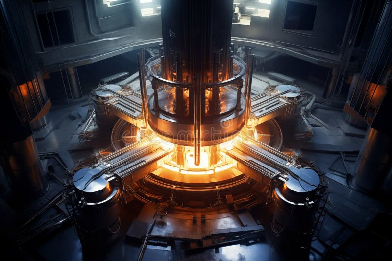 Nuclear Reactor Bathed in Diffused Natural Light from Above. Generative ...
