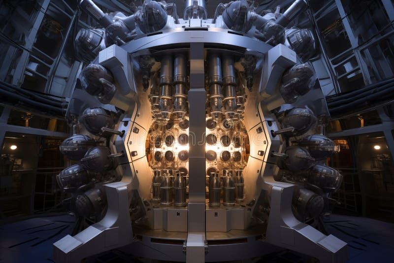 Nuclear Reactor Bathed in Diffused Natural Light from Above. Generative ...