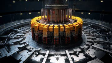 Nuclear Reactor Core with Control Rods Stock Illustration ...