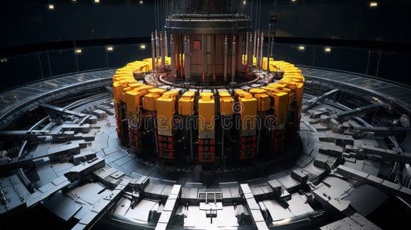 Nuclear Reactor Core with Control Rods Stock Illustration ...