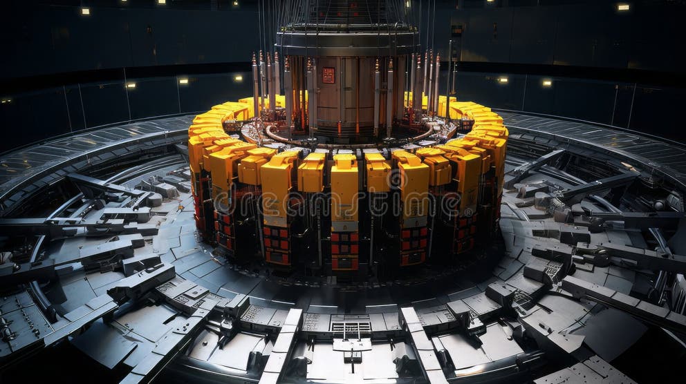 Nuclear Reactor Core with Control Rods Stock Illustration ...