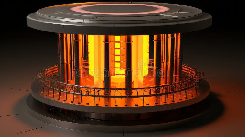 Nuclear Reactor Core without Fuel Rods Stock Illustration ...