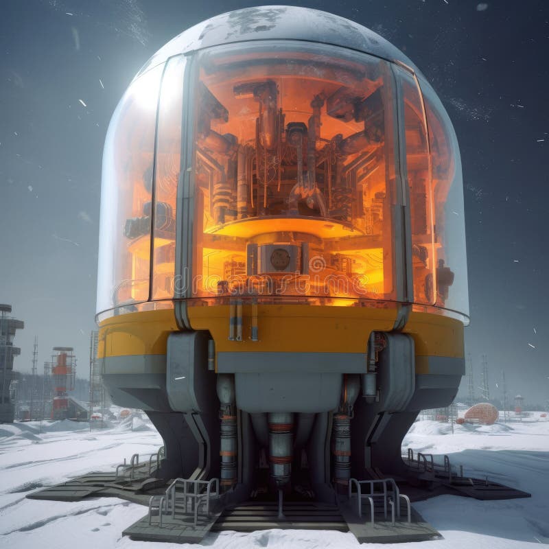 The Nuclear Reactor of the Future Stock Image - Image of information ...