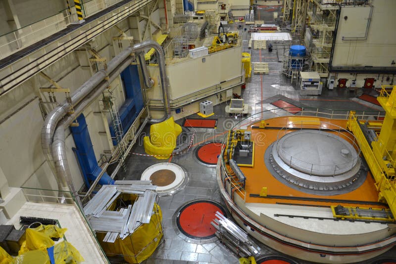 Nuclear Reactor Hall in a Power Plant Stock Photo - Image of electric ...