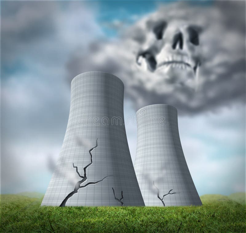 Nuclear reactor meltdown stock illustration. Illustration of fallout ...