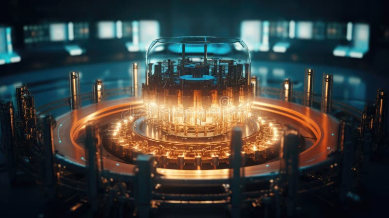 A Nuclear Reactor in a Power Plant or Science Institute Stock ...