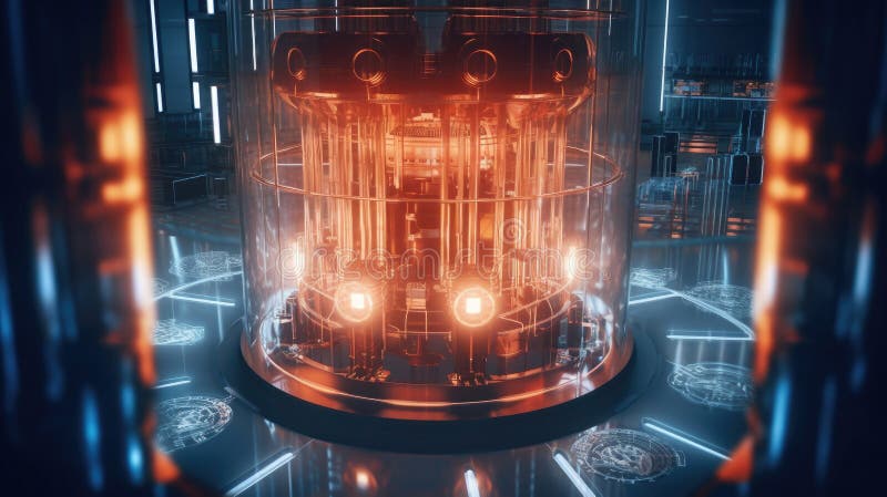 A Nuclear Reactor in a Power Plant or Science Institute Stock ...