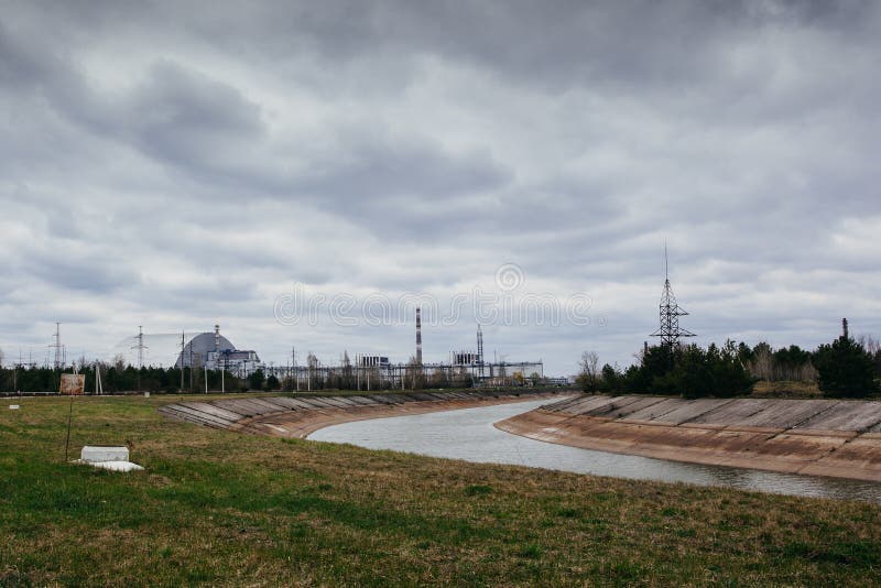 Nuclear Reactors of Chernobyl Power Plant Next To Pripyat River, 4th ...