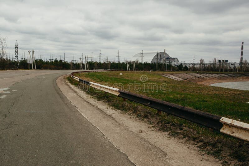 Nuclear Reactors of Chernobyl Power Plant Next To Pripyat River, 4th ...