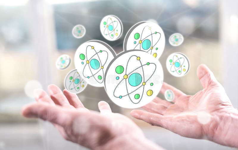 Concept of Nuclear Research Stock Image - Image of molecule, spin ...