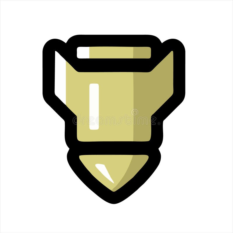 Nuclear Rocket Air Bomb, Atomic Bombshell. Flat Vector Icon ...