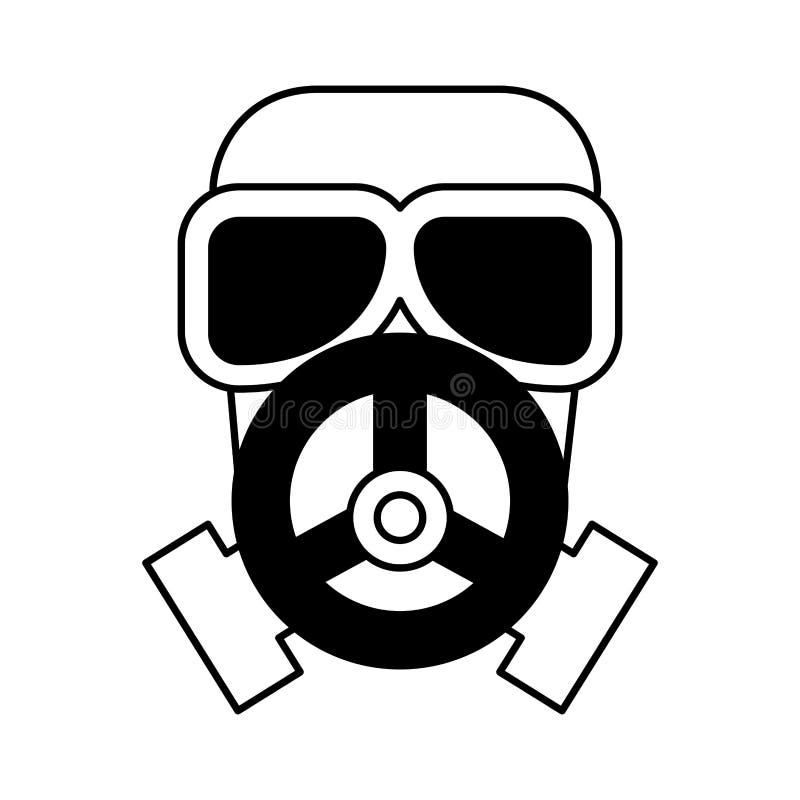 Nuclear safety mask icon stock vector. Illustration of army - 90951297
