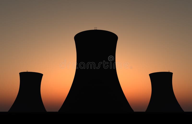 Nuclear Sunset stock illustration. Illustration of power - 18841825