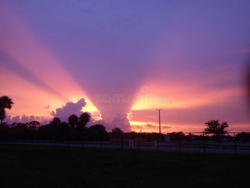 Nuclear sunset florida stock photo. Image of sunset - 161446454