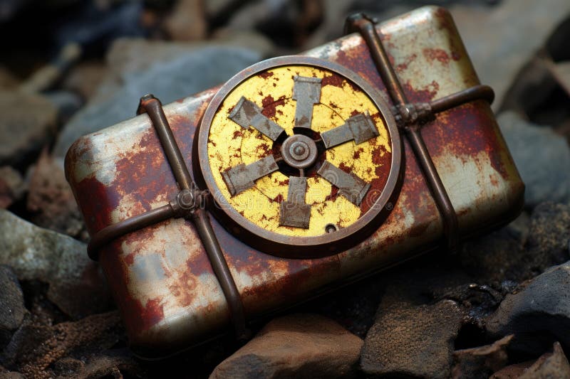 Nuclear Symbol on Battery Casing Stock Photo - Image of chemistry ...