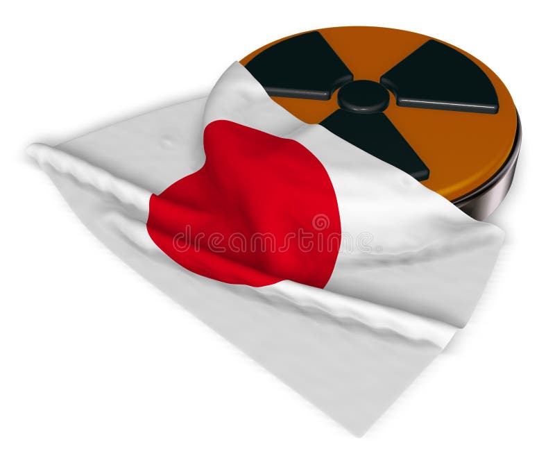 Nuclear Symbol Under Cloudy Sky Stock Illustration - Illustration of ...