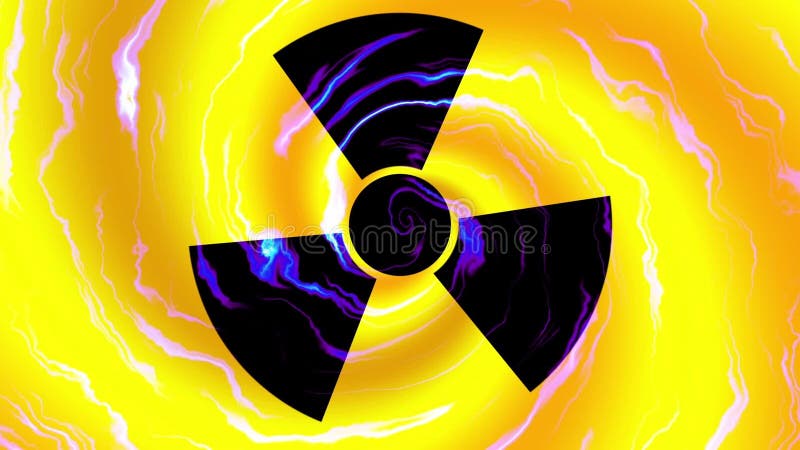 Nuclear Symbol Flashing Icon Loop Stock Footage - Video of alert ...
