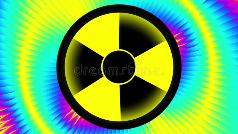 Nuclear Symbol Flashing Icon Loop Stock Video - Video of hazard ...