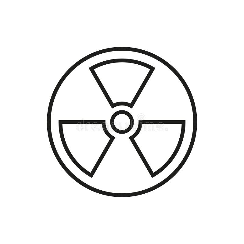 Nuclear Symbol Icon - Editable Stroke Stock Vector - Illustration of ...