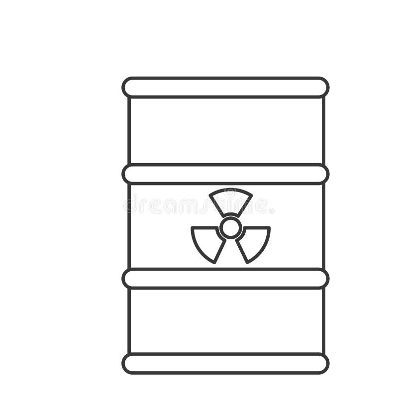 Nuclear tank isolated icon stock illustration. Illustration of danger ...