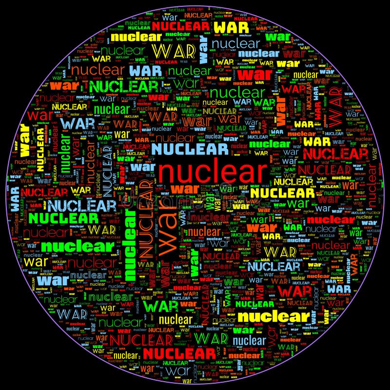 Nuclear War Black Text Abstract Background Illustration Stock ...