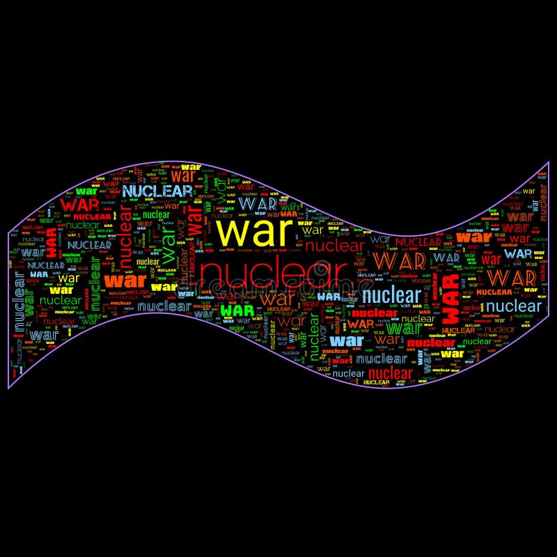 Nuclear War Black Text Abstract Background Illustration Stock ...