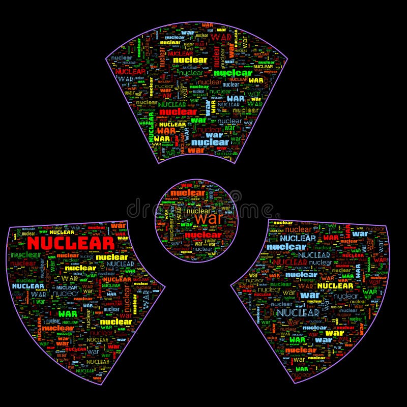 Nuclear War Black Text Abstract Background Illustration Stock ...