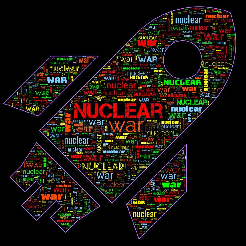 Nuclear War Black Text Abstract Background Illustration Stock ...