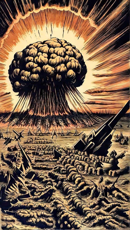 Nuclear War Horror Concept. the End of the World. Apocalypse Stock ...