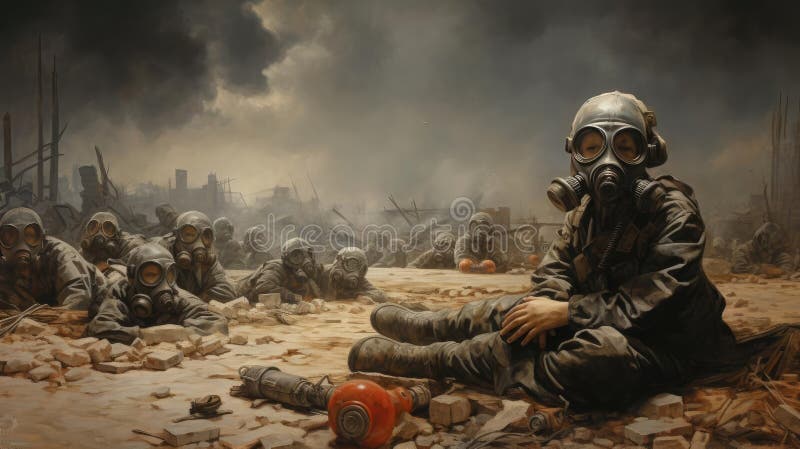 Nuclear War and People stock illustration. Illustration of rocket ...