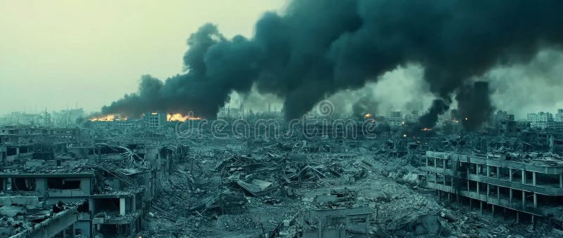 After Nuclear War, a Ruined City is Seen in the Post-apocalyptic ...