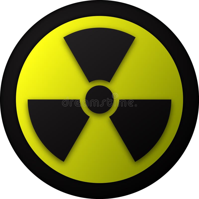 Green Nuke Symbol Nuclear Radiation Shiny Symbol Hi Res Stock
