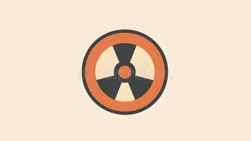 Nuclear Warning Symbol on a Simple Background Stock Illustration ...