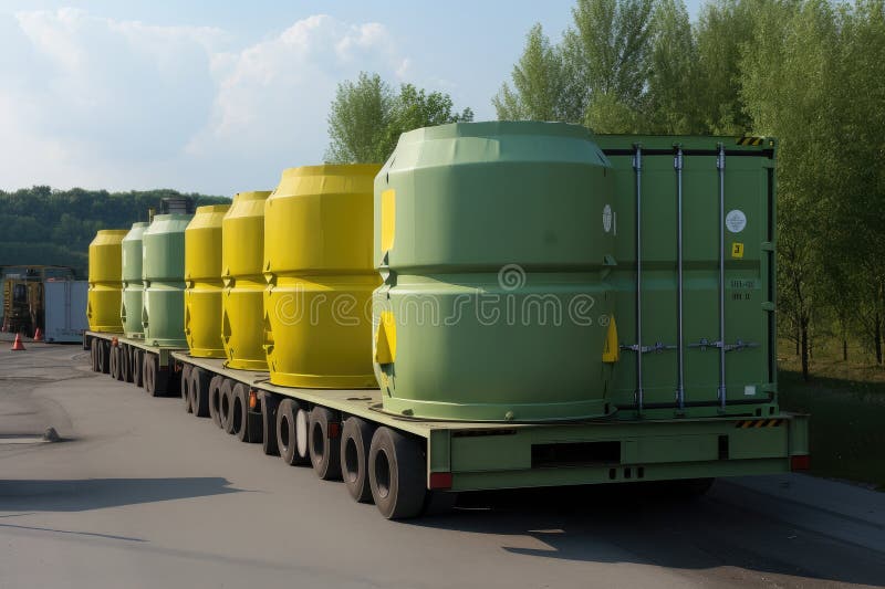 Nuclear Waste Being Transported in Secure Containers from Reactor To ...