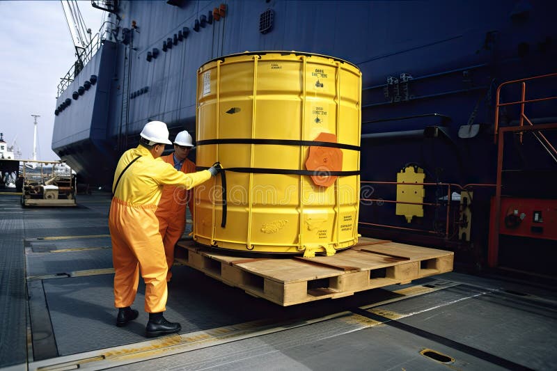 Nuclear Waste in a Storage Container, with View of the Surrounding ...