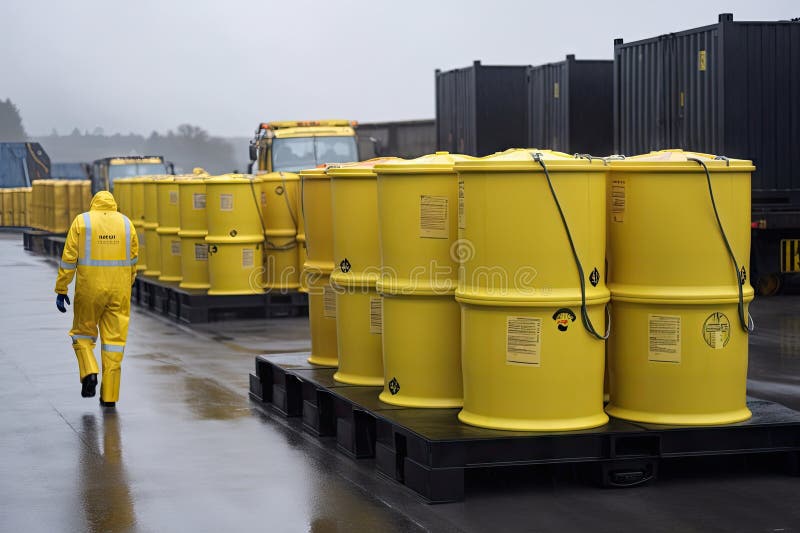 Nuclear Waste in a Storage Container, with View of the Surrounding ...