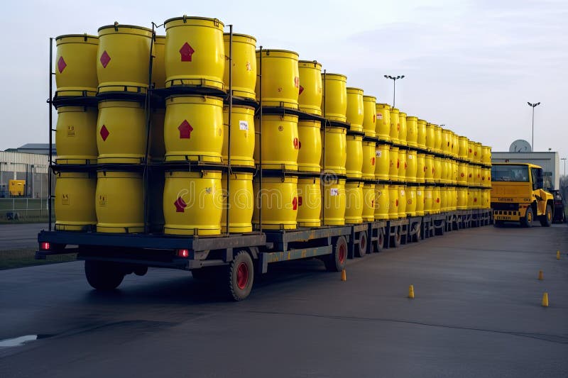 Nuclear Waste Being Transported To Storage Facility in Secure and Safe ...
