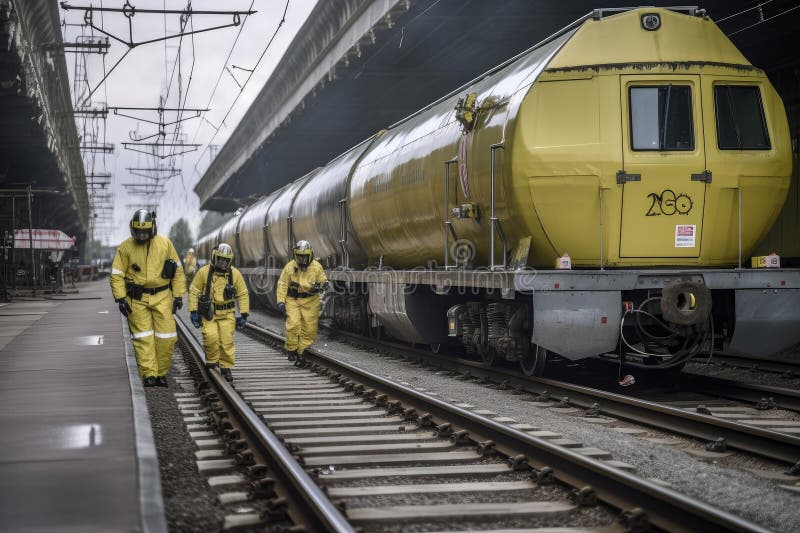 Nuclear Waste Being Transported in Sealed Barrels and Crates Stock ...