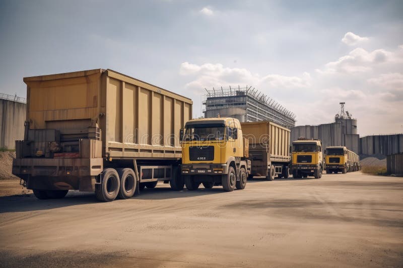 Nuclear Waste Disposal Facility, with Trucks and Equipment for ...