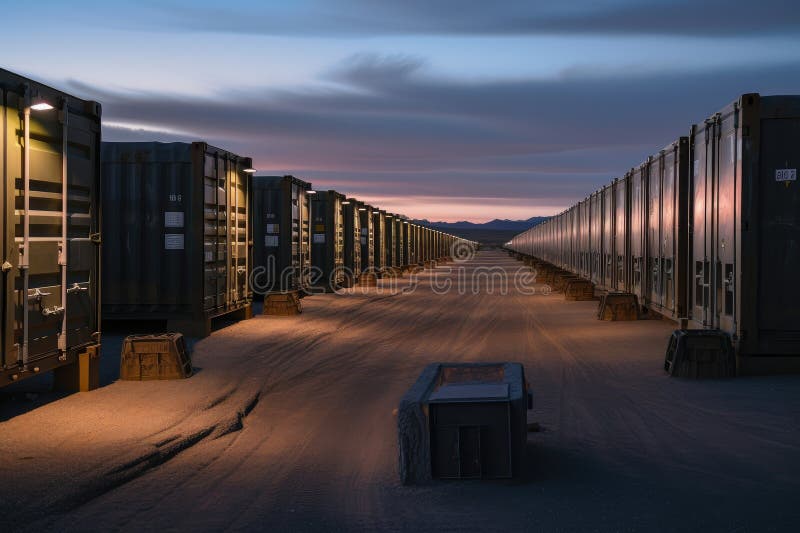 Nuclear Waste in a Storage Container, with View of the Surrounding ...