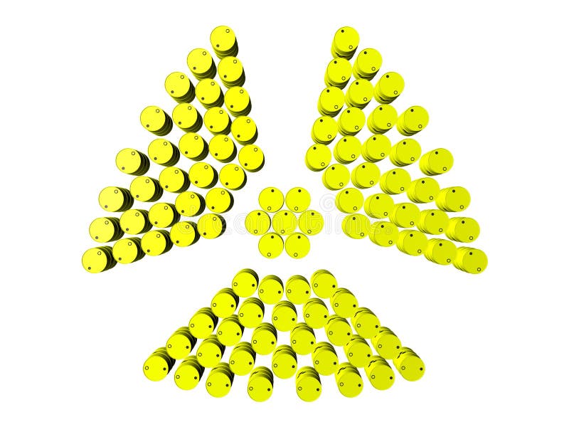 Nuclear waste warning sign stock illustration. Illustration of ...