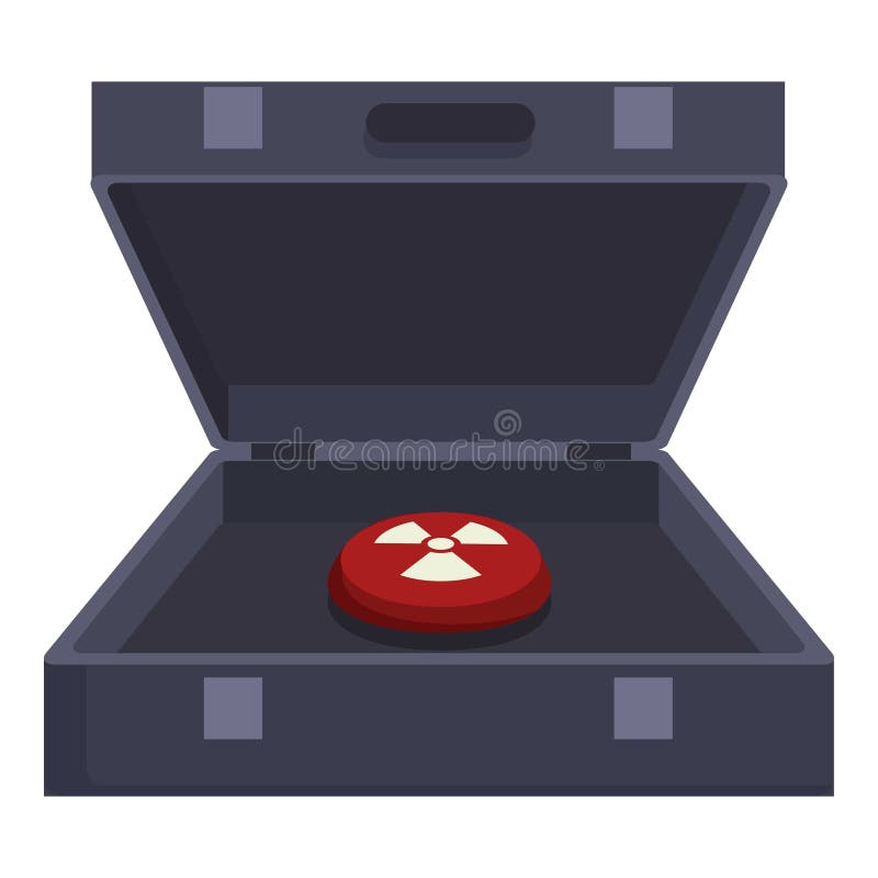 Nuclear Weapon Case Red Button Icon Cartoon Vector. War Blast Stock ...