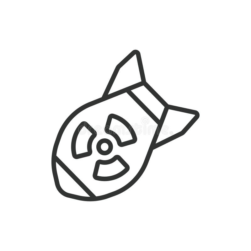 Nuclear Weapons, in Line Design. Nuclear, Weapons, Bomb, Missile ...