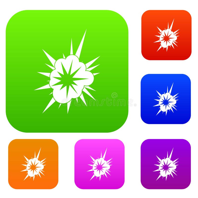 Nucleate Explosion Icon Flat Style Stock Illustrations – 1 Nucleate ...