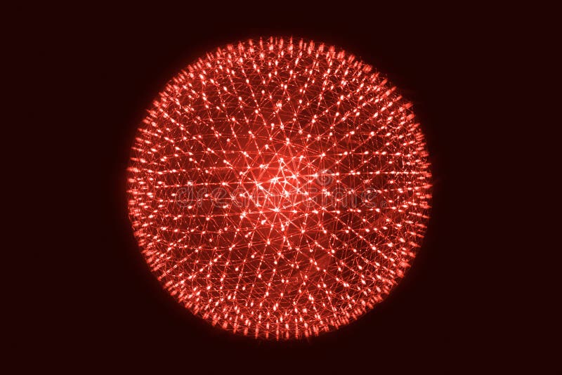 Nucleus of Atom Ball or Nuclear Explode Ray Radiation. Stock Image ...