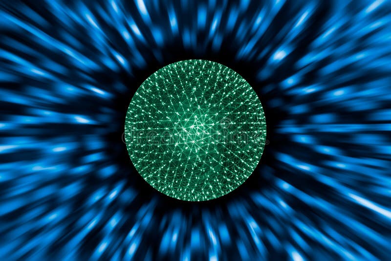 Nucleus of Atom Ball or Nuclear Explode Ray Radiation Stock ...