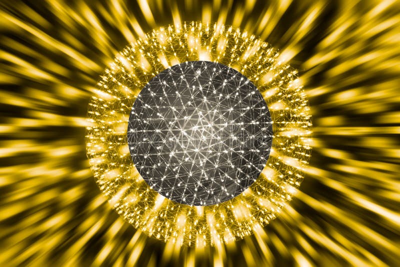 Nucleus of Atom Ball or Nuclear Explode Ray Radiation Light Science ...